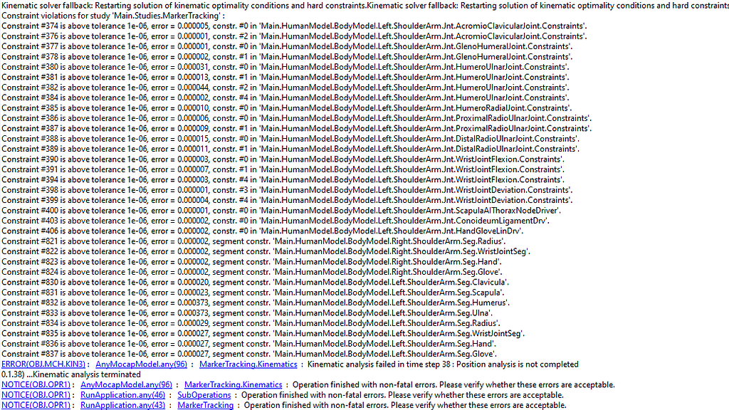 Errors during flexible thorax on Plug in Gait Flexible Thorax while executing forward flexion ...
