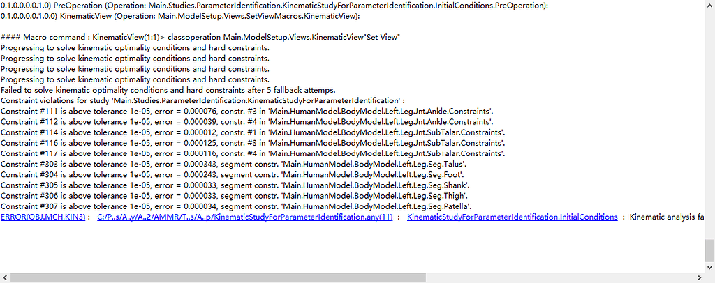 Kinematic analysis failed in time step 0 : Position analysis is not completed (Squat) - Main ...
