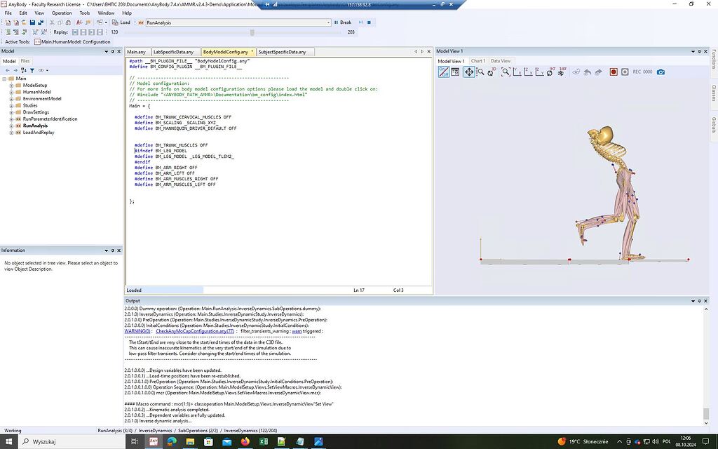 How to turn off the upper body model?- data from QUALISYS - Main Forum ...